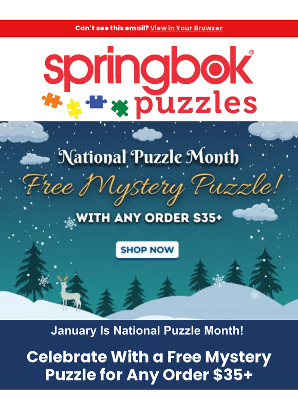 Springbok Puzzles: Celebrate National Puzzle Month with A Free Mystery ...