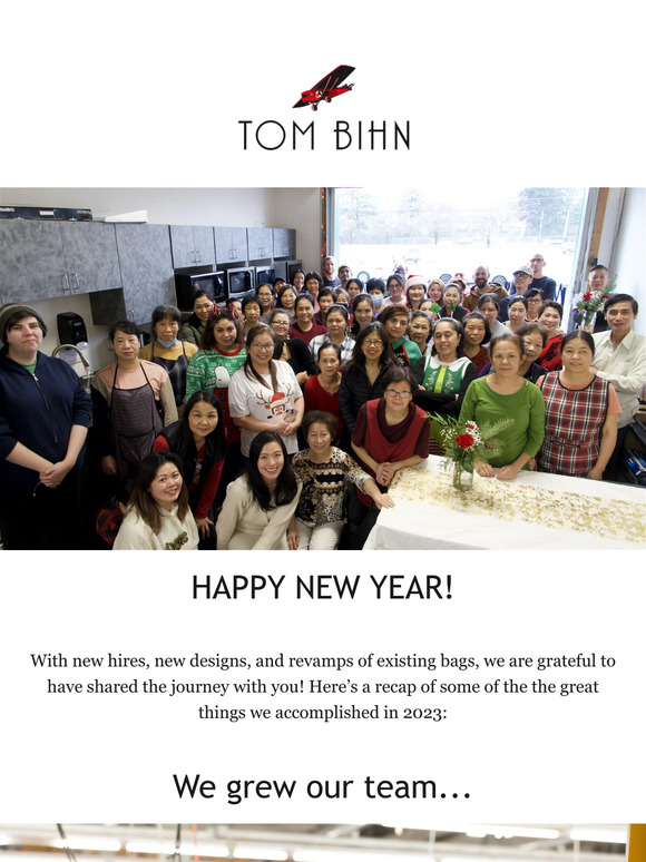 Tom Bihn: Happy New Year from the TB team! | Milled