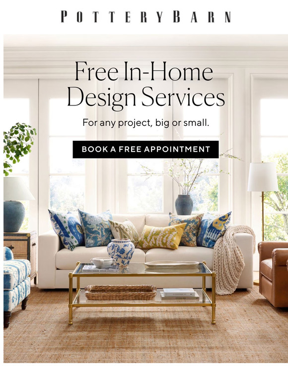 Pottery Barn: Free 1:1 design services | Milled