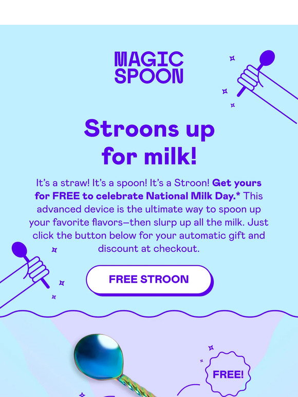 Magic Spoon: Get a FREE Stroon for National Milk Day!🥛 | Milled