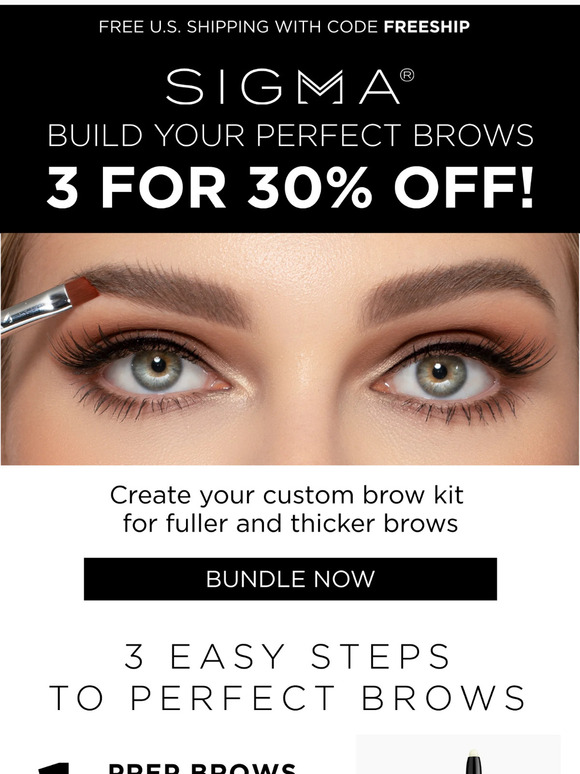 Sigma Beauty: 3 Steps To Perfect Brows | Milled