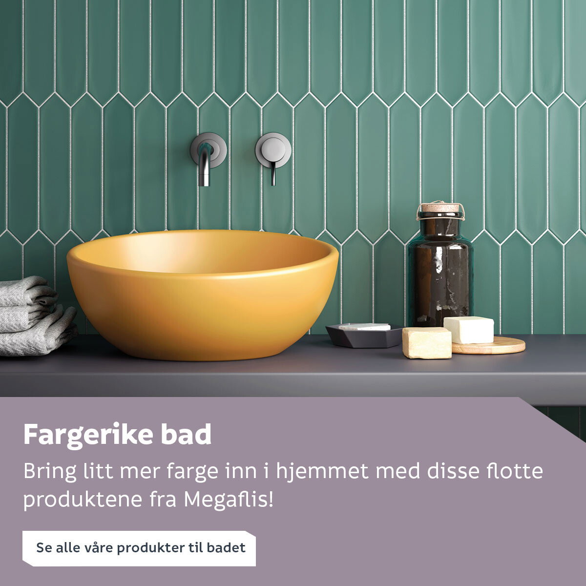 MegaFlis: Mørkt ute, lyst og fargerikt på badet | Milled