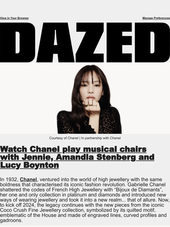Dazed and Confused: Watch Chanel play musical chairs with Jennie and ...