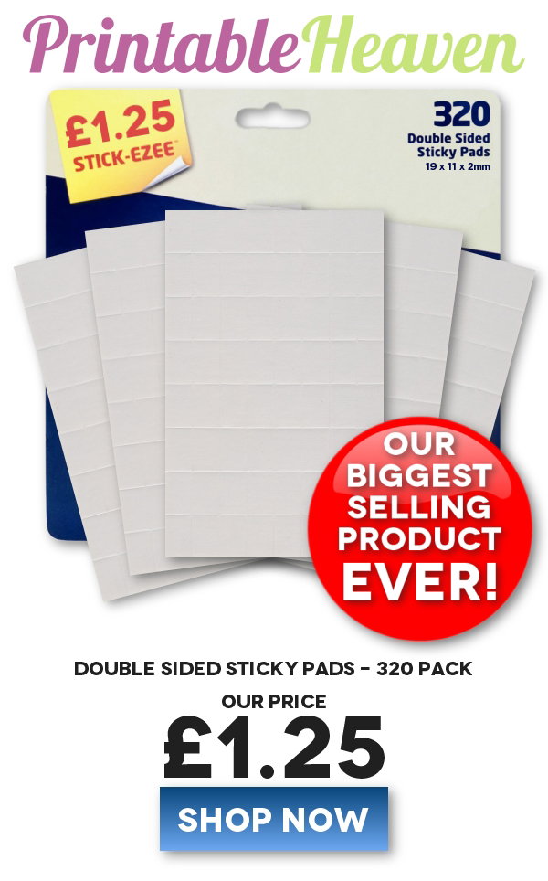 Printable Heaven: £1.25 for 320 sticky pads | Our biggest selling ...