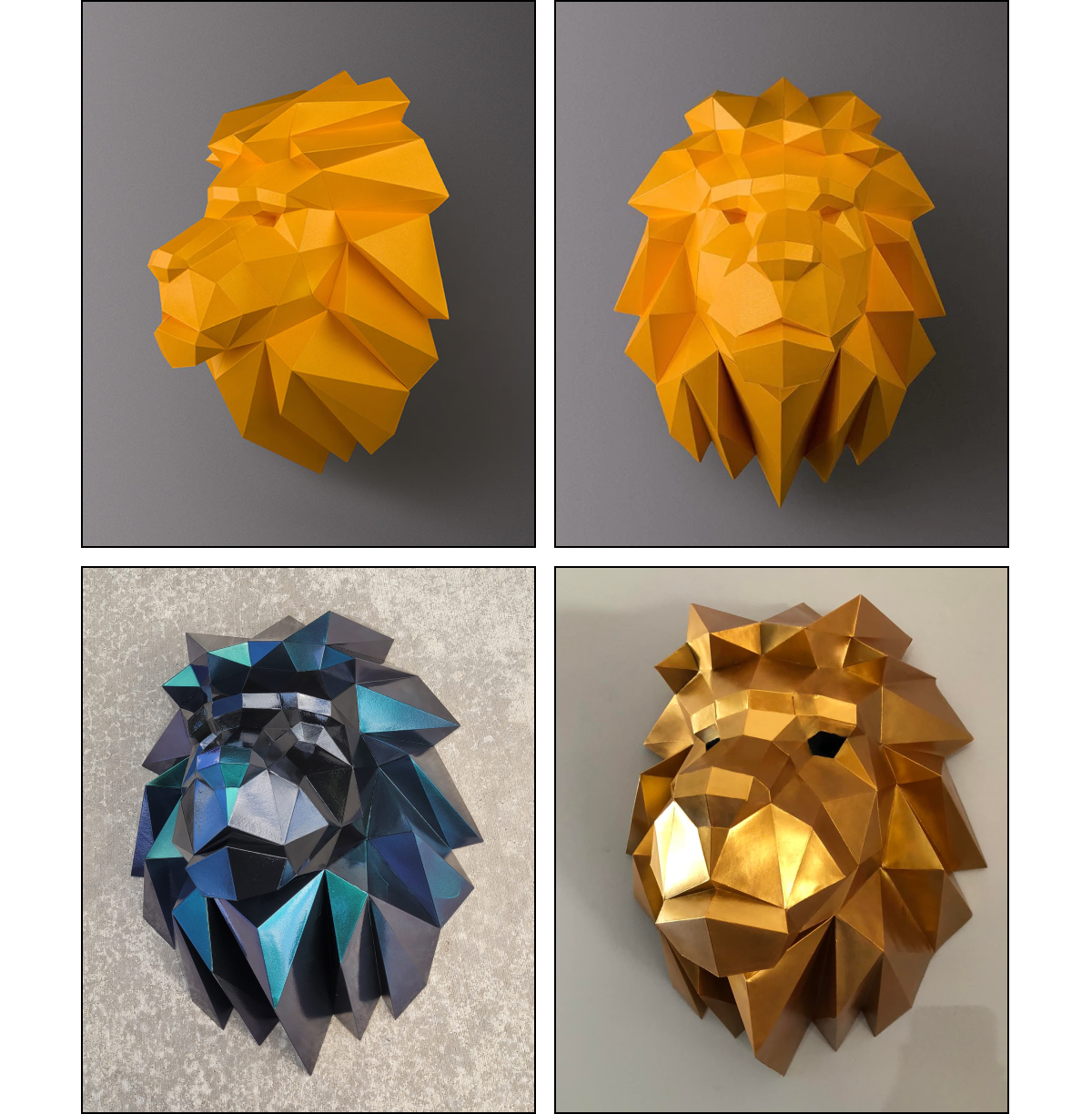 PaperCraft World: Upgrade Your Space With Lion Head Wall Art🦁 | Milled