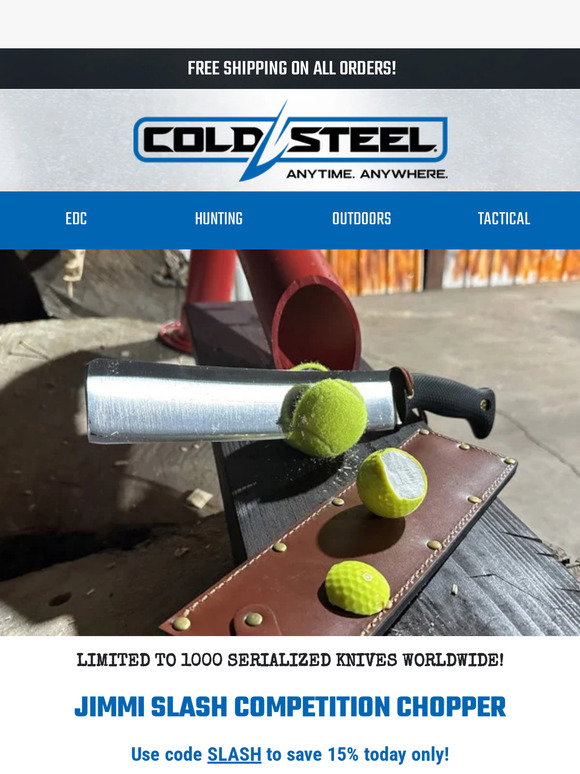 Cold Steel: Save 15% Today Only | Jimmi Slash Competition Chopper | Milled