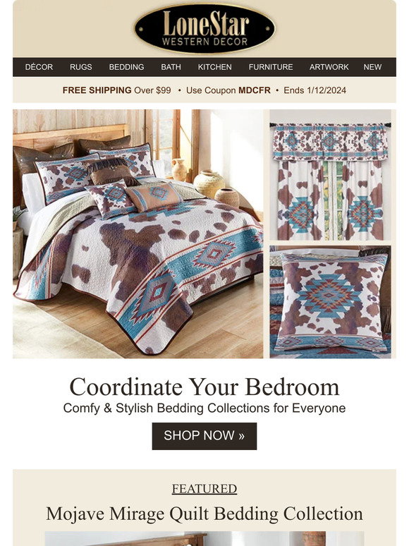 Lone Star Western Decor: The Curtains Match the Bedding! The Look is ...