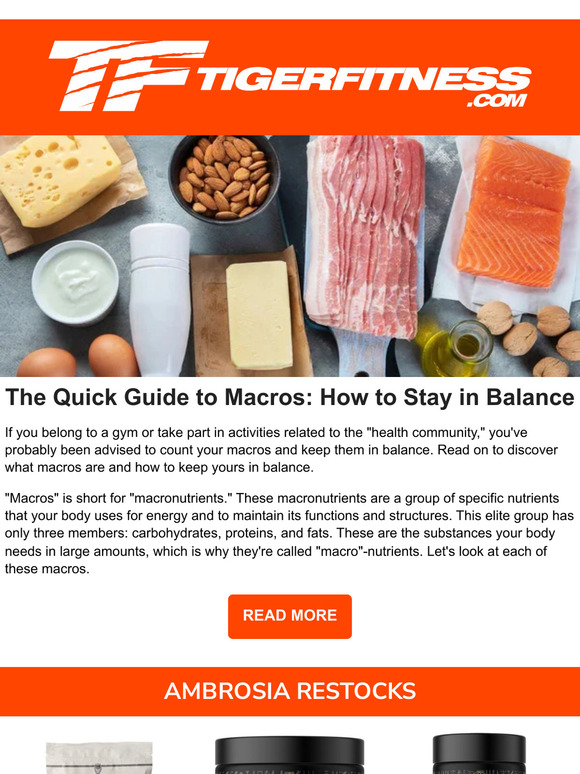 Tiger Fitness: The Quick Guide to Macros: How to Stay in Balance ⚖️ ...