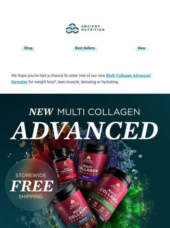 Ancient Nutrition: All you need to know: Multi Collagen Advanced Muscle ...