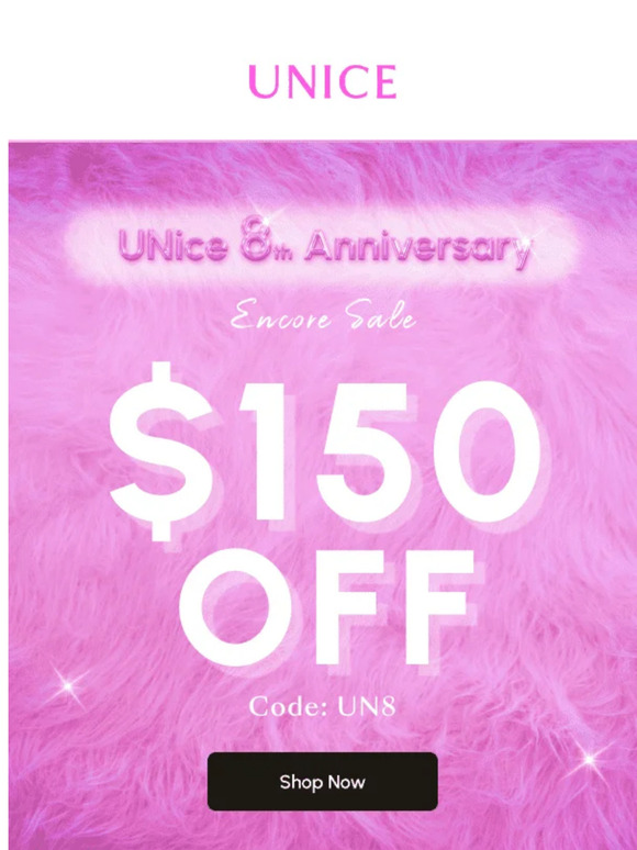 Unice: You asked and we listened - Our 8th anniversary event is back by ...