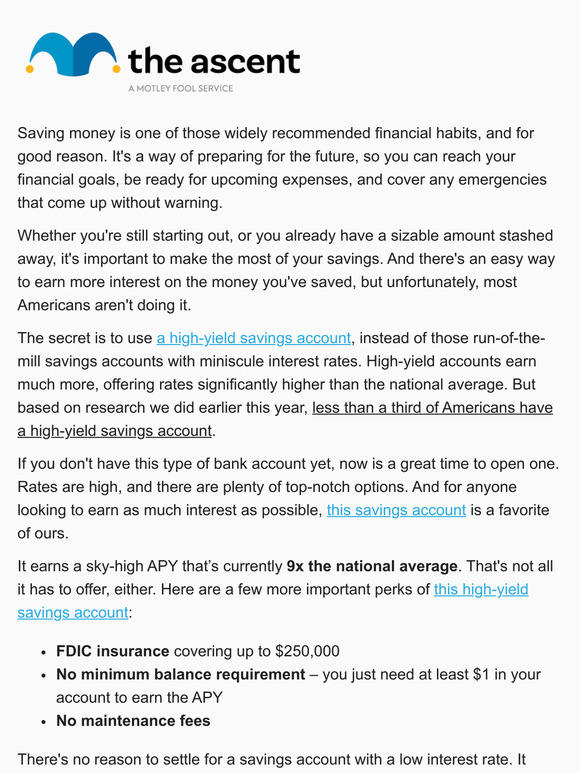The Motley Fool: Give your savings a serious boost with this account's ...