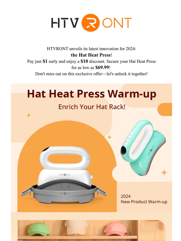 HTVRont: HTVRONT Hat Heat Press Warm-up Now Open! | Milled