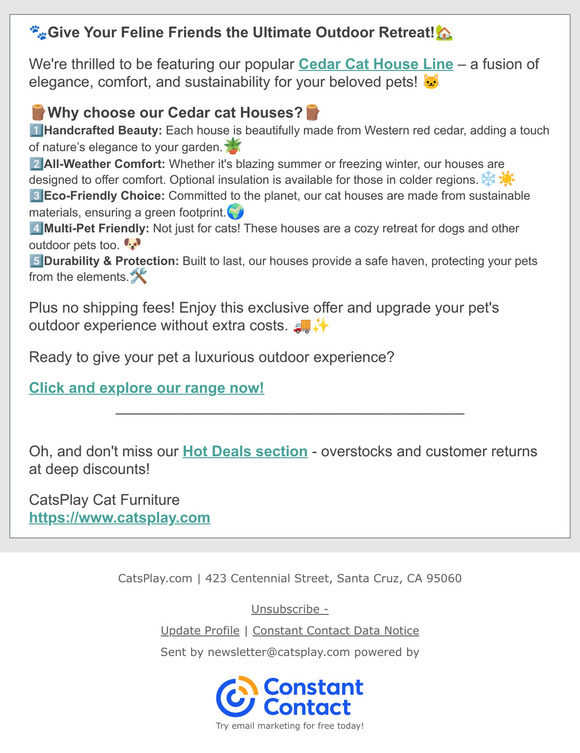 CatsPlay: 🐾Give Your Feline Friends the Ultimate Outdoor Retreat!🏡 | Milled