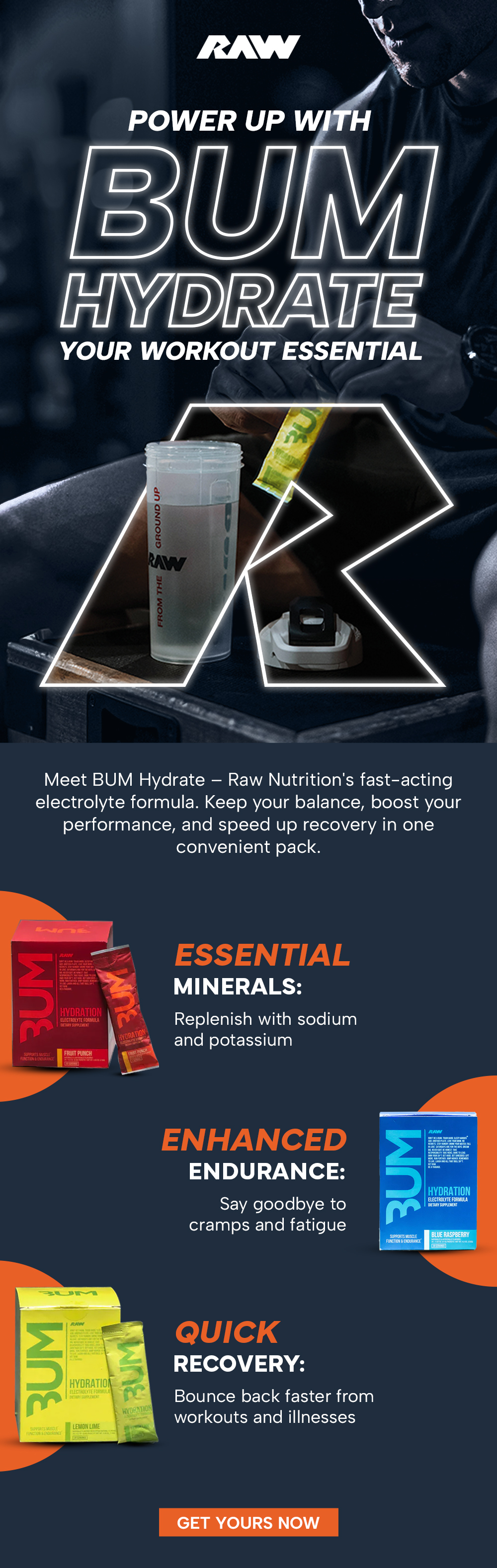 Raw Nutrition: Transform your workout recovery with BUM Hydrate! | Milled