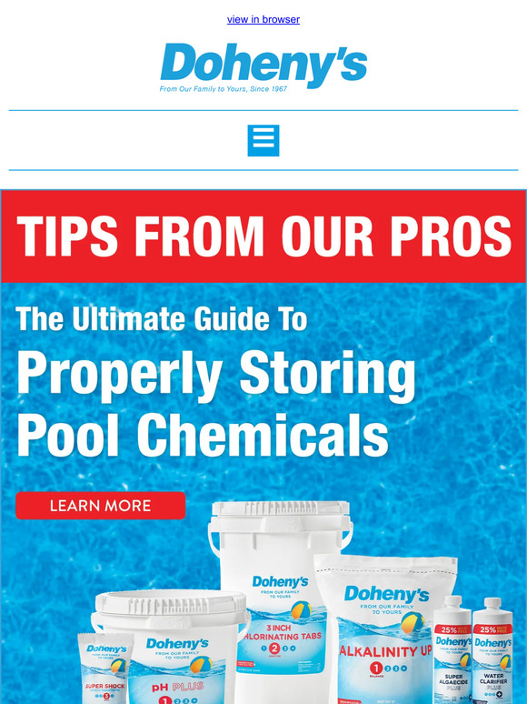Doheny's: Pool Pro Tips: The Ultimate Guide for Pool Chemical Storage ...