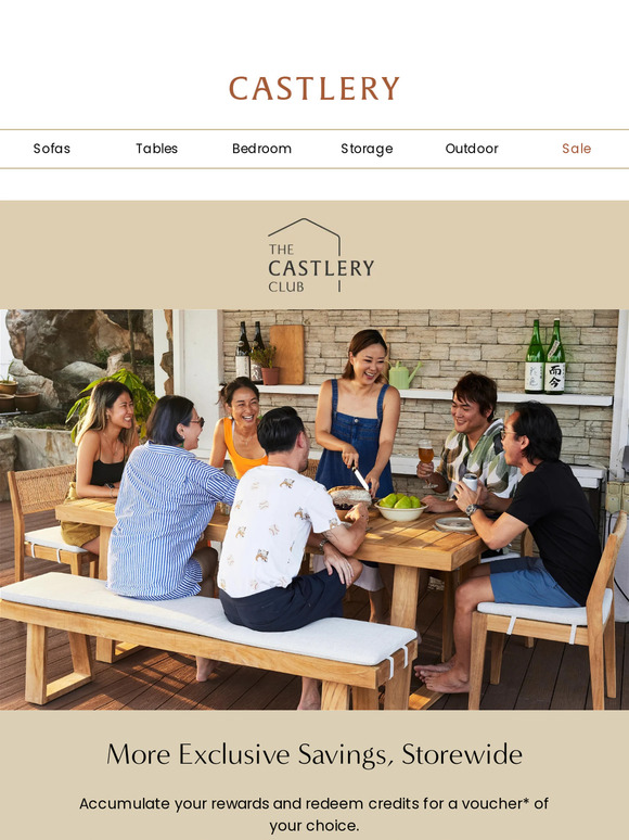 Castlery: Turn your credits into exclusive savings. | Milled