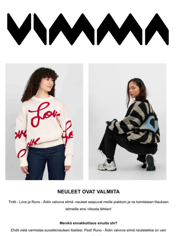 Vimma Clothing: TERVEISIÄ TUUSULAN TEHTAALTA 👋 | Milled