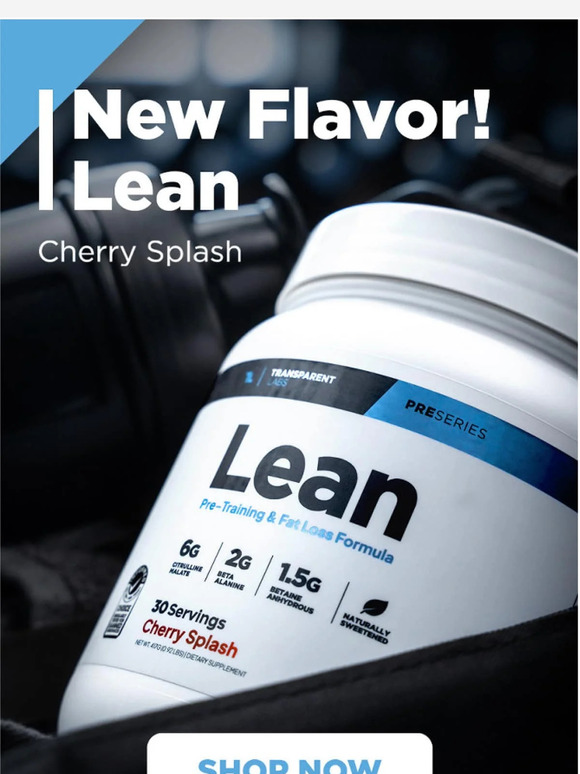 Transparent Labs: Lean Cherry Splash! 🍒 | Milled
