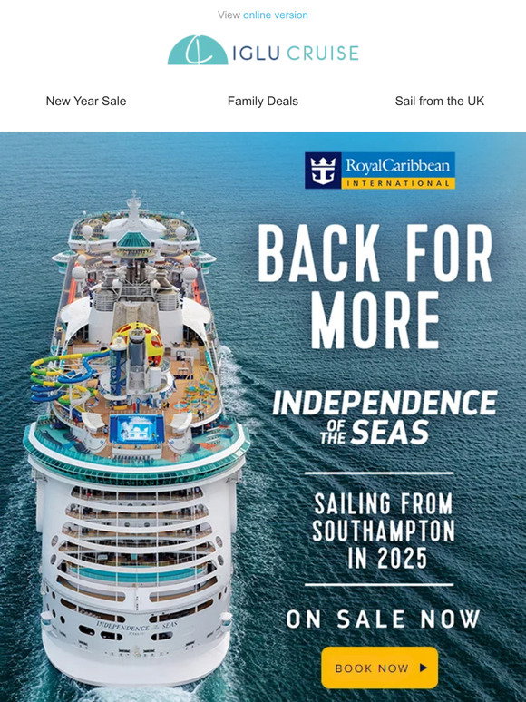 Iglu Cruise: Up to £600 off | Independence of the Seas in 2025 | Milled