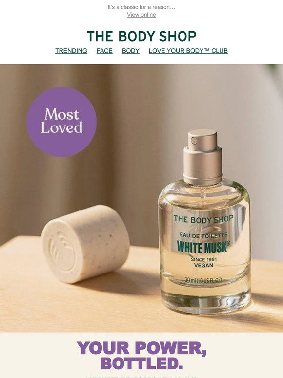 The Body Shop: Our bestselling scent, iconic White Musk® 🌟 | Milled