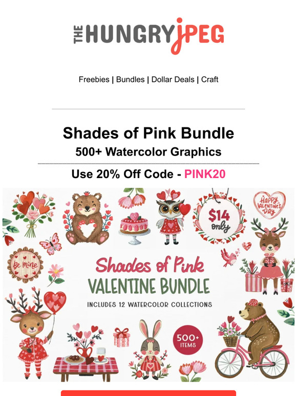 The Hungry JPEG: 🌹 Exclusive Offer: Grab The Newest Shades of Pink ...