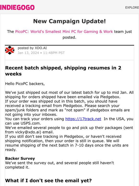 Indiegogo: 📢 Update #31 from PicoPC: World's Smallest Mini PC for ...