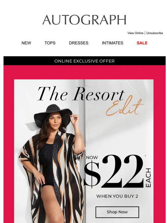 Autograph Fashion: Back in Stock! $22* Swimwear, Cover Ups & Sandals ...
