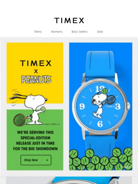 Timex: Special-Edition Snoopy Tennis | Milled