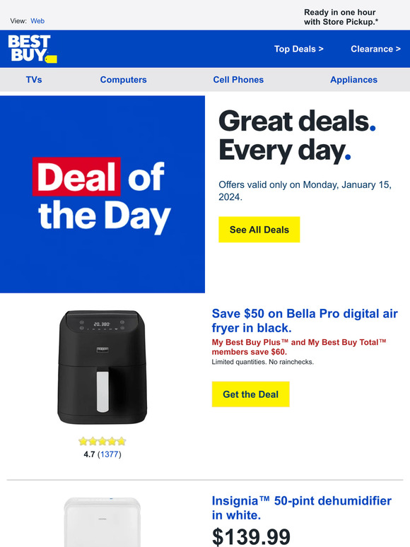 Best Buy: Today only: Save $50 on Bella Pro Series digital air fryer ...