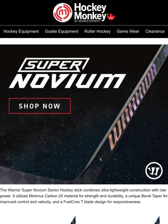 HockeyMonkey: 🏒 Ignite Your Game: Warrior Super Novium Hockey Sticks ...