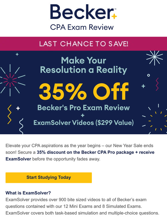 Becker: Start 2024 off right! Don't miss these savings! | Milled