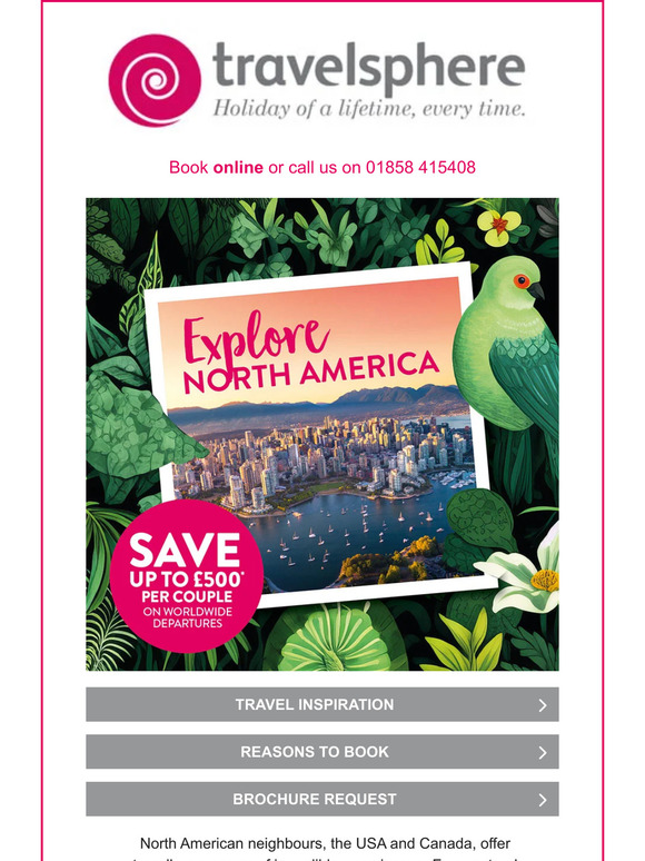 Travelsphere: Explore North America | Save up to £500 per couple | Milled