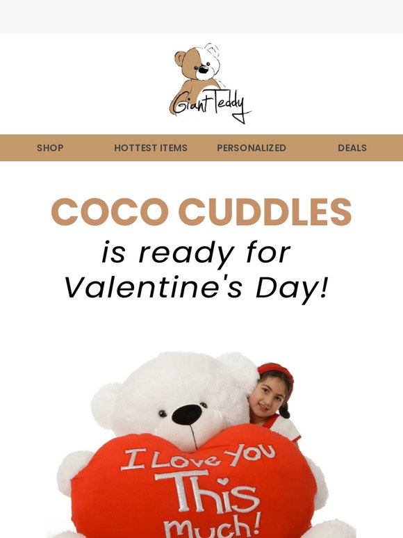 Giant Teddy: Coco is for Valentine’s Day ️ | Milled
