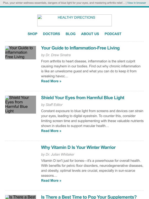 Healthy Directions: Your guide to inflammation free living | Milled