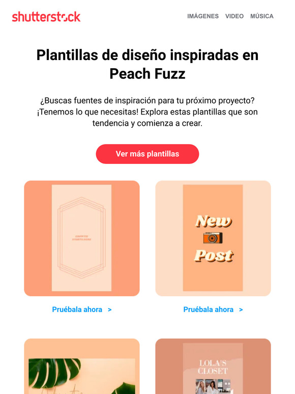 Shutterstock: Plantillas inspiradas en el color del año de Pantone 🍑 ...