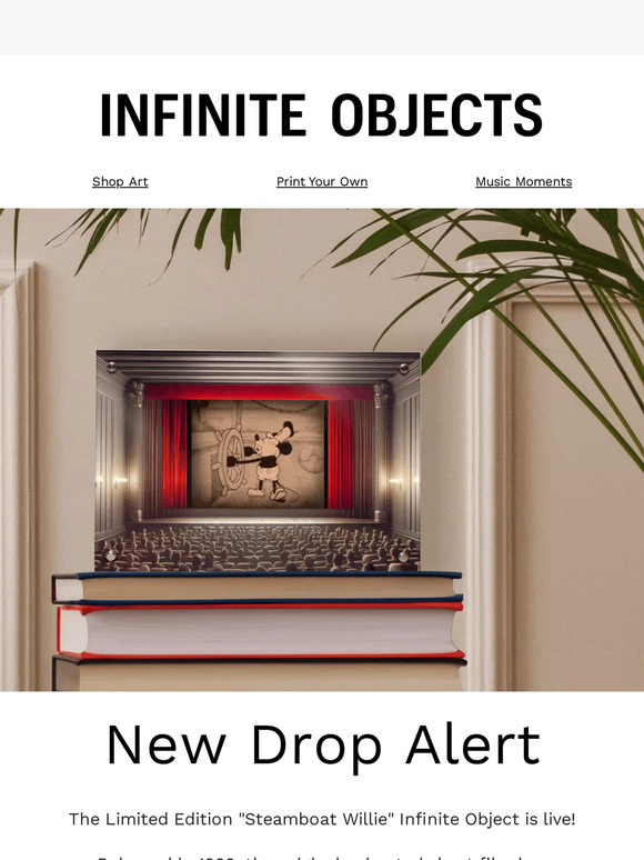 Infinite Objects: 🚨 New Drop Alert: Steamboat Willie | Milled