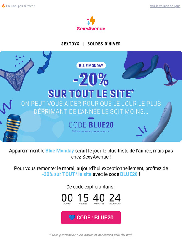 Sexy Avenue: 💙💸 -20% sur TOUT pour le Blue Monday : BLUE20 💸💙 | Milled