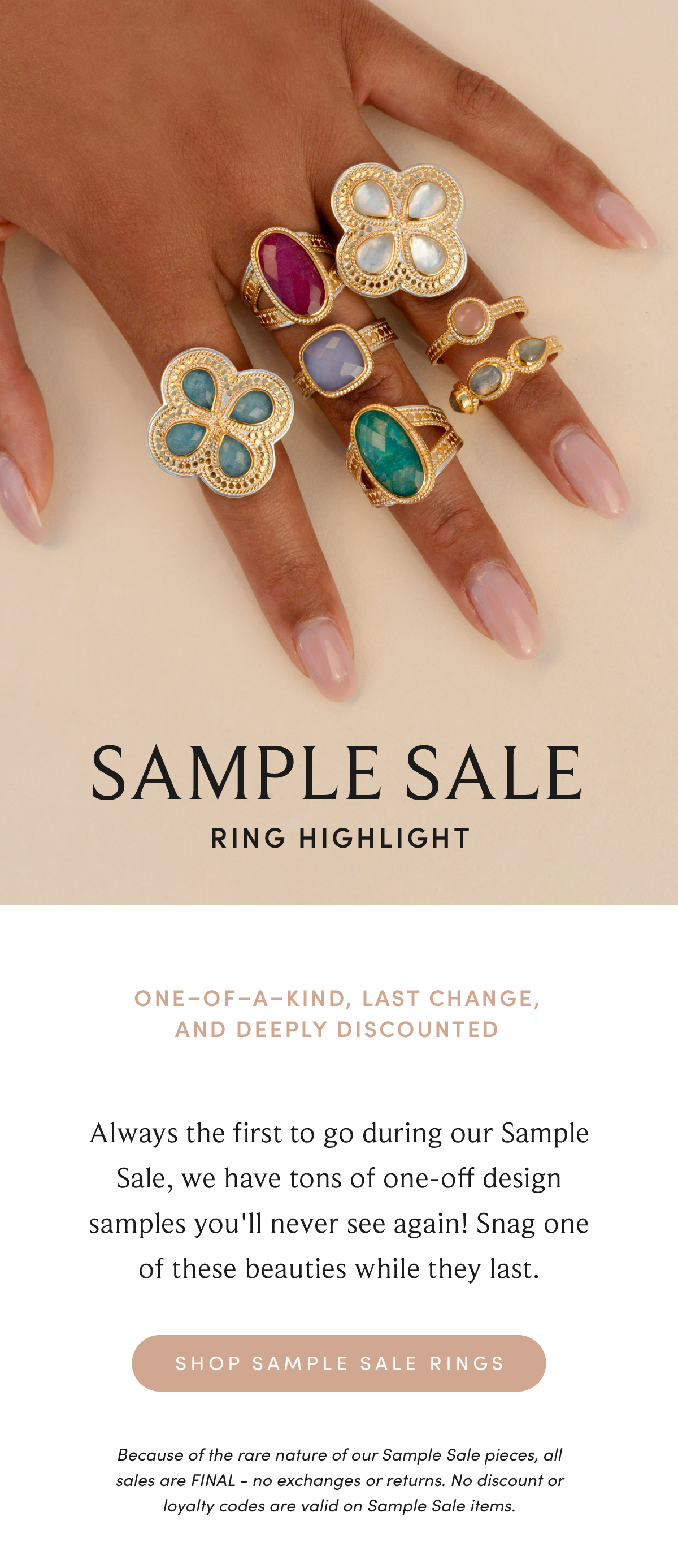 Anna Beck Designs: Sample Sale Rings: Going Fast! | Milled
