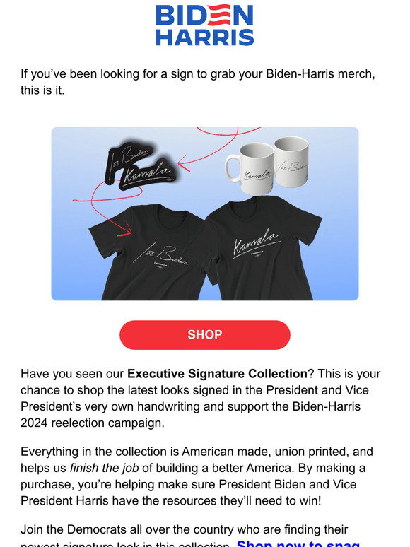 Joe Biden: Have you seen our Executive Signature Collection? | Milled