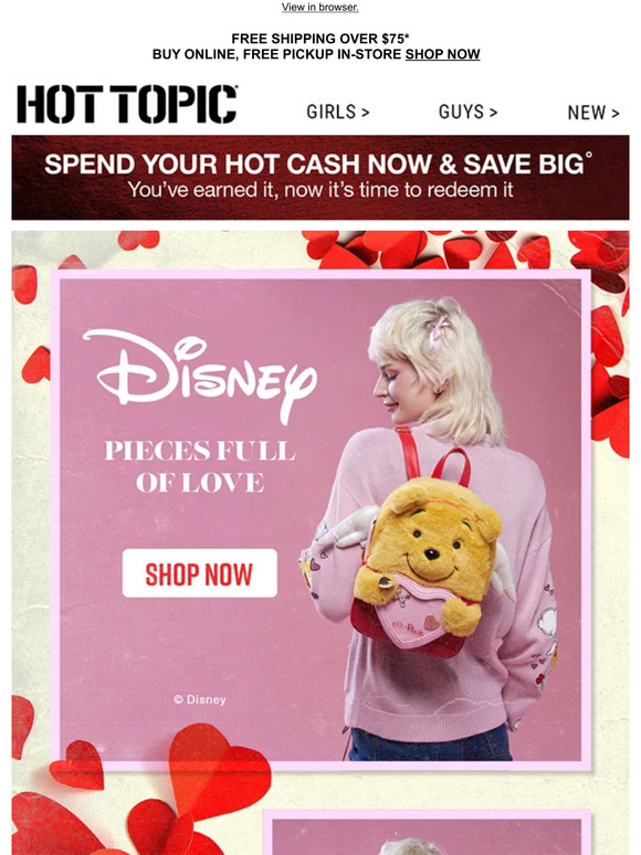 Hot Topic: It’s love at first sight with Disney Valentine's Day styles ...