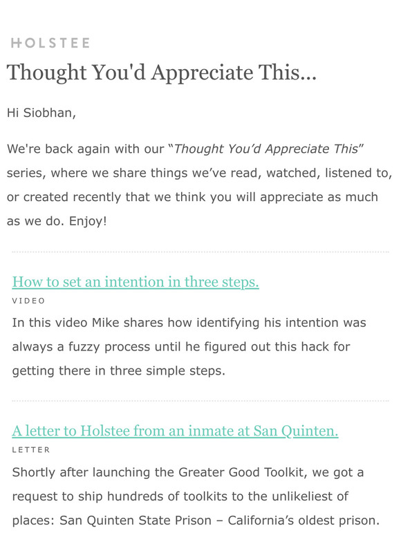 Holstee: Thought You’d Appreciate This... (Q1 2024) | Milled