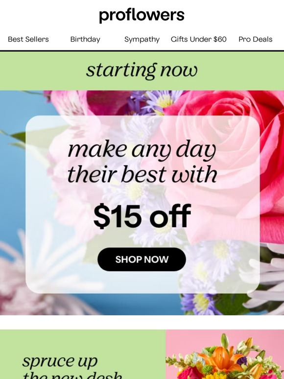 ProPlants: Save big on blooms with $15 off! | Milled