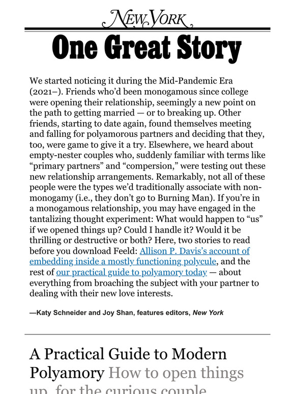 The Cut: A Practical Guide to Modern Polyamory | Milled