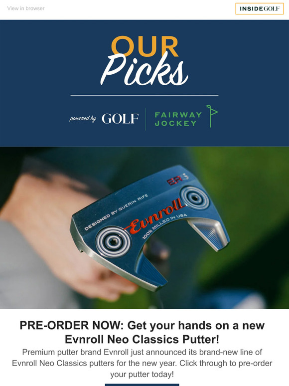 GOLF: PRE-ORDER: Evnroll Neo Classics putters | Milled