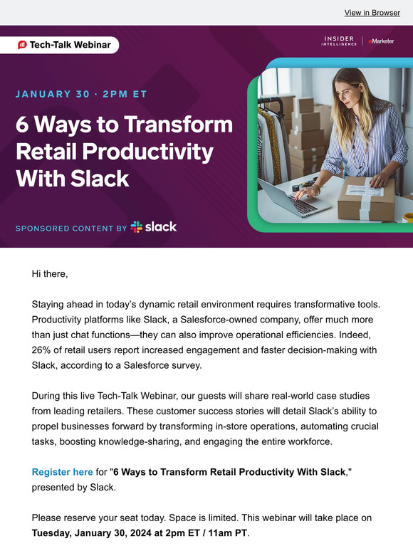 Insider Intelligence: From Corporate to the Storefront: How Slack Can ...