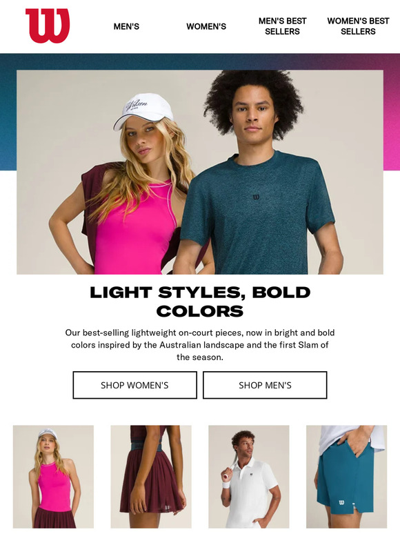 Wilson: Our best-selling pieces, now in bright and bold colors | Milled