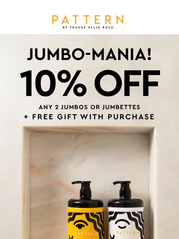 Pattern Beauty: JUMBO-mania! ⚡️ Extra 10% OFF Jumbos & Jumbettes | Milled