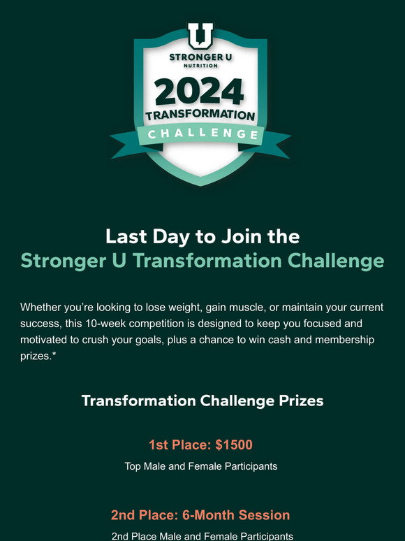 Stronger U Nutrition: Last day to join the Transformation Challenge for ...