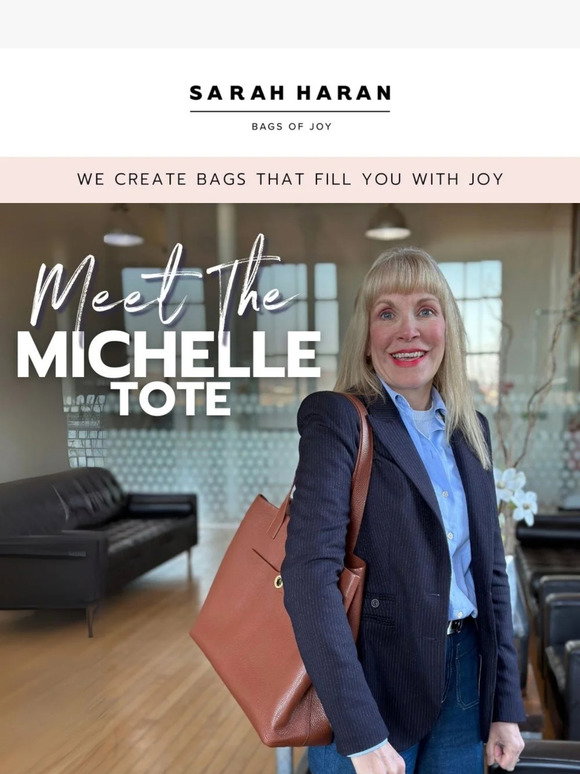 Sarah Haran: NEW - Michelle Tote! Exclusive first look! | Milled