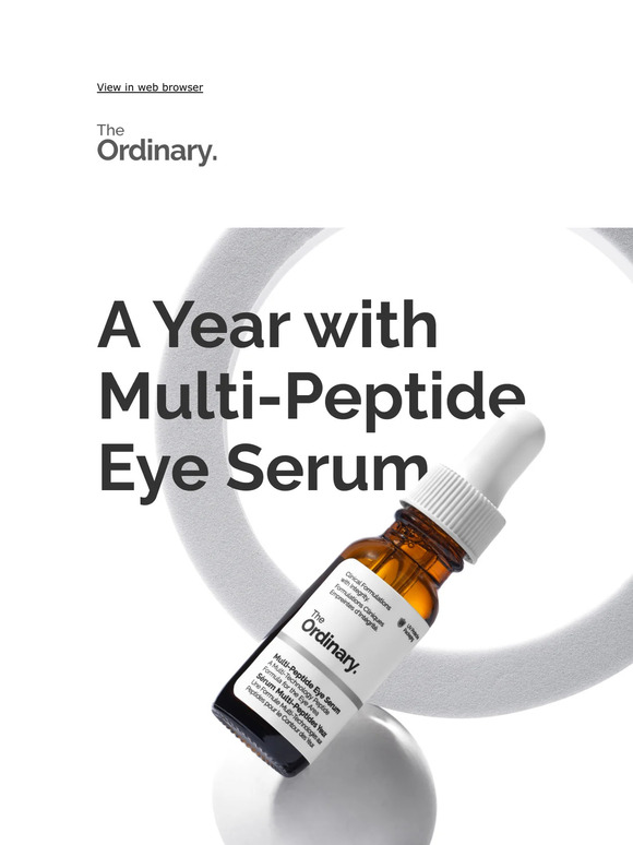 The Ordinary: Multi-Peptide Eye Serum: A Year in Review. | Milled